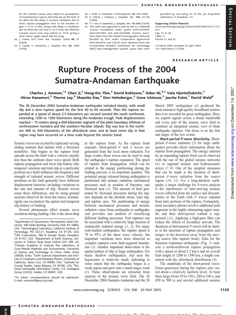 Introduccion To Seismology | PDF | Earthquakes | Moment Magnitude Scale