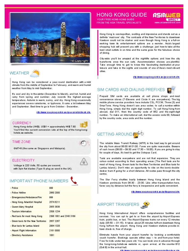 Hong Kong Guide Map Pdf Cantonese Cuisine Hotel