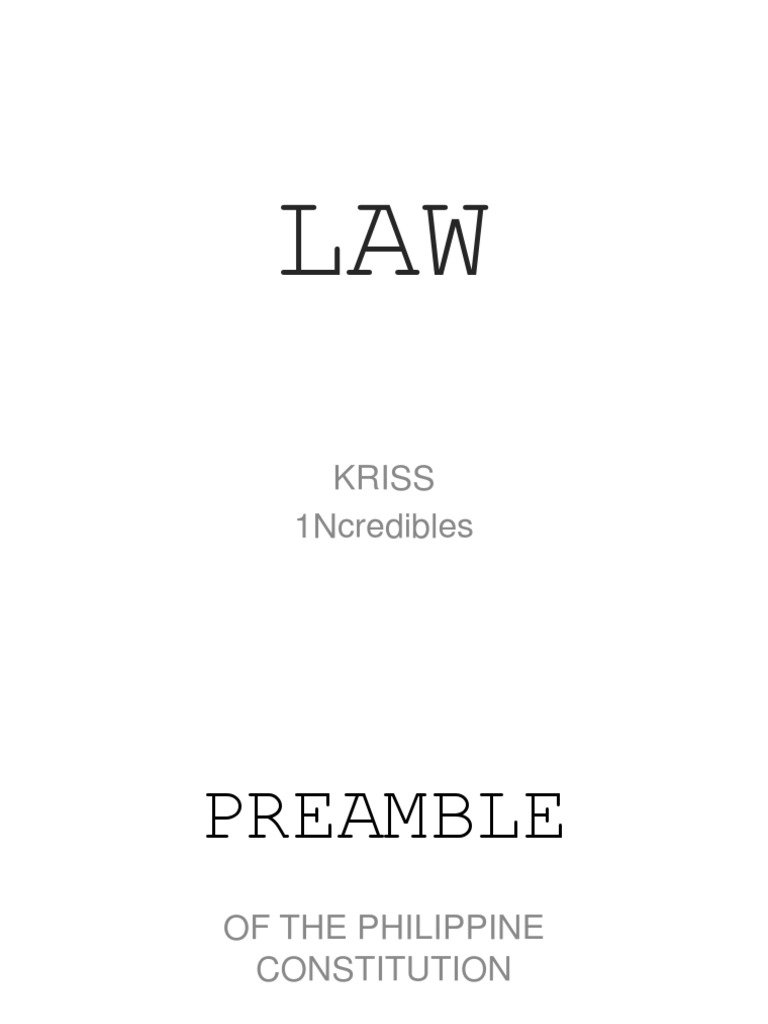 Preamble of the Philippine Constitution | Sovereignty | Democracy