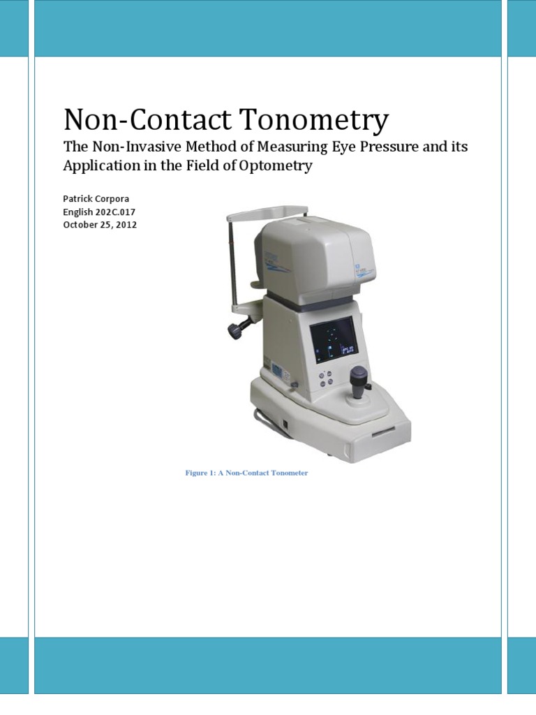 Non-Contact Tonometry | Glaucoma | Optometry