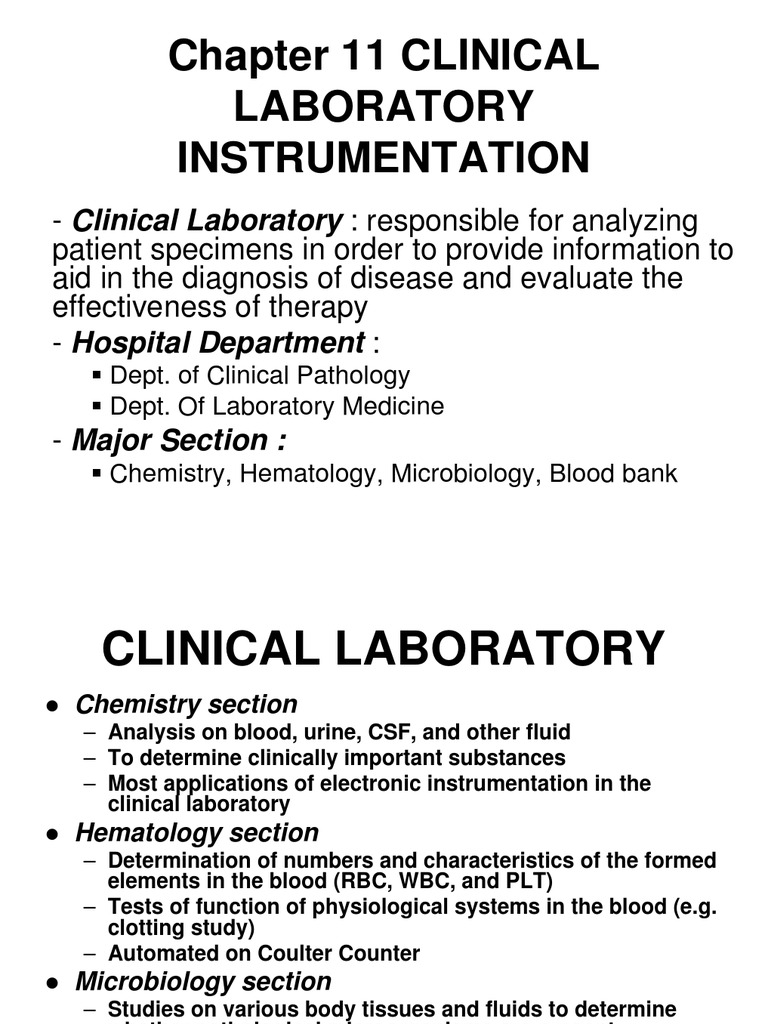 Chapter 11 Clinical Laboratory Instrumentation | PDF ...