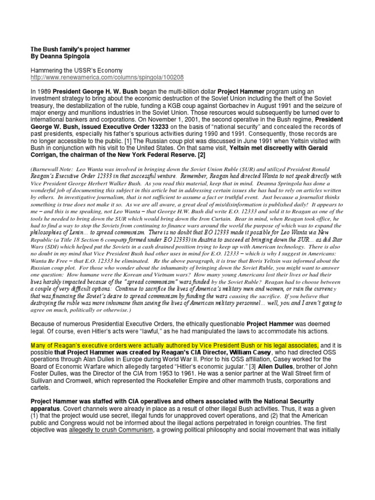 Project Hammer Pdf Government Unrest