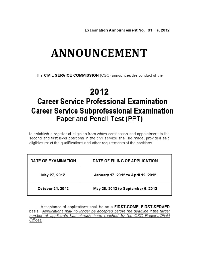 Civil Service Commission | PDF