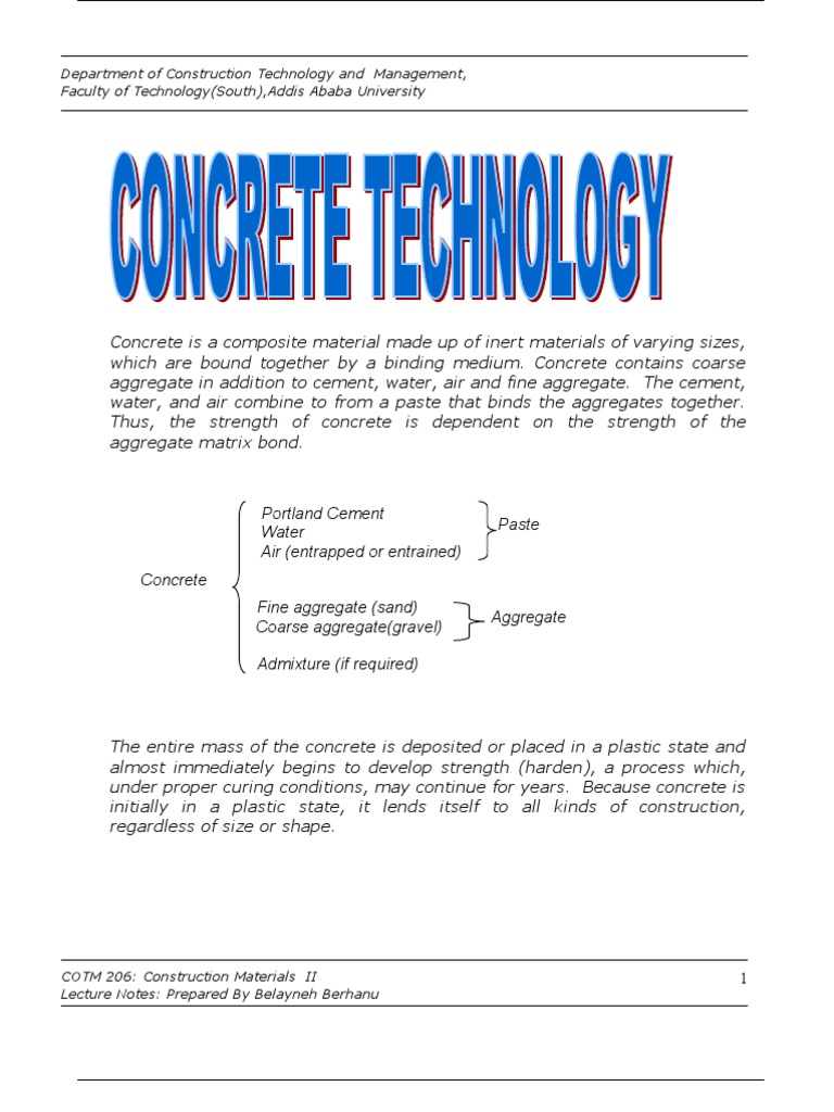 Construction Management Handout | PDF | Prestressed Concrete | Concrete