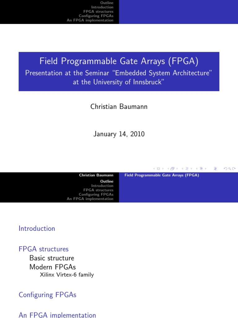Fpga Slides | PDF | Field Programmable Gate Array | Hardware ...
