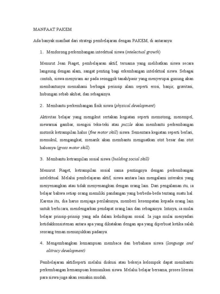Manfaat Pakem | PDF