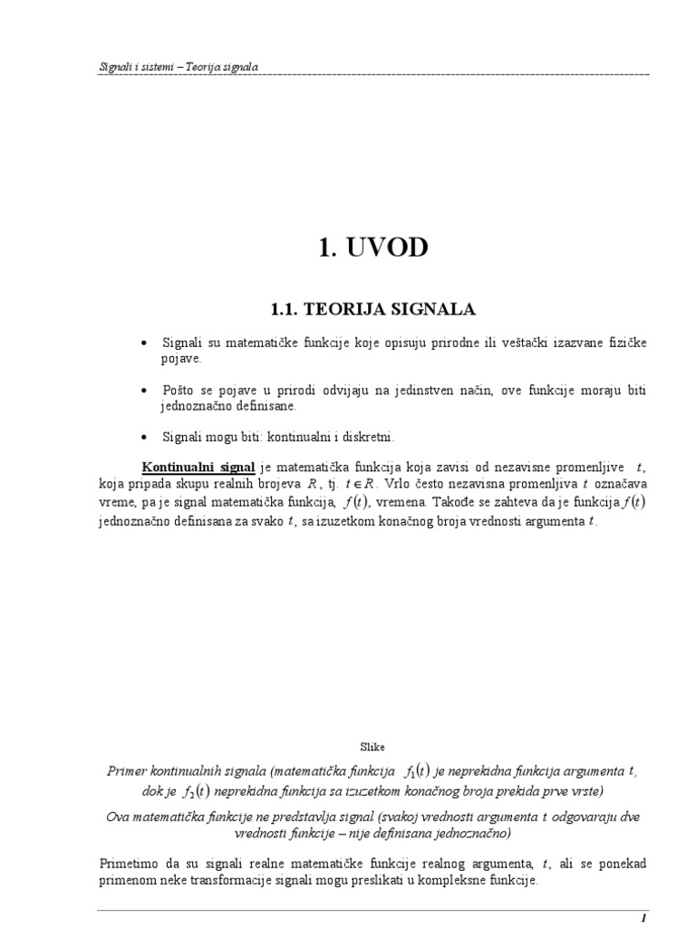 Klasifikacija Signala | PDF