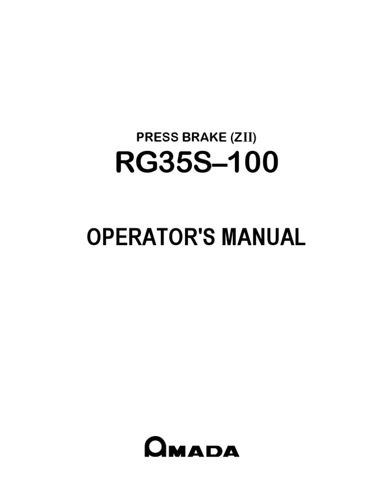 Amada Operators Manual | PDF | Electric Motor | Transformer