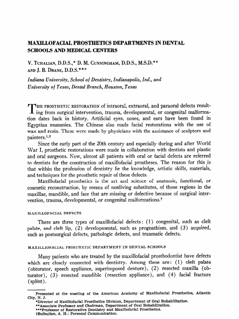 Maxillofacial Prosthetics | PDF | Prosthodontics | Oral And ...