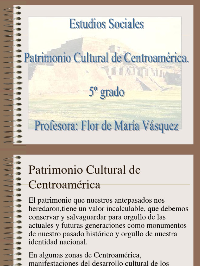 Patrimonio Cultural | PDF | El Salvador | Centroamérica