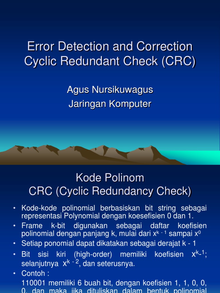 Error Detection and Correction Cyclic Redundant Check | PDF