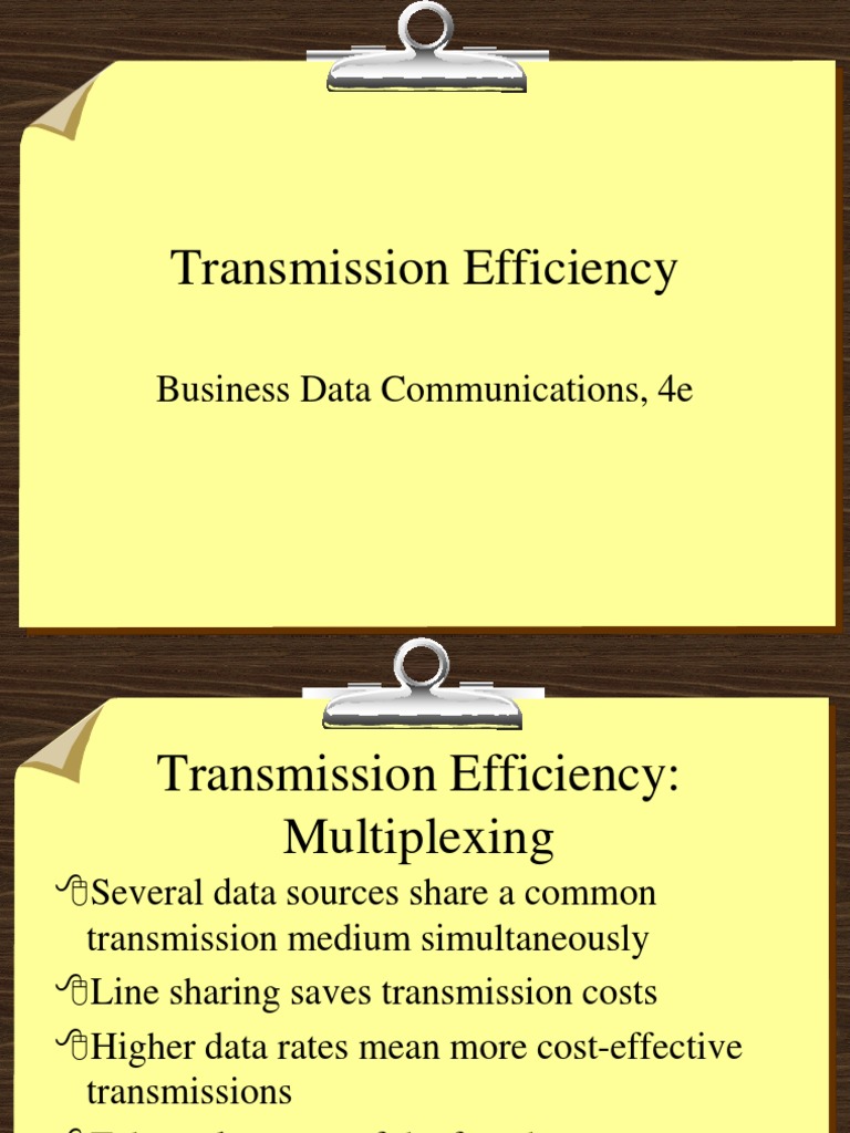 Transmission Efficiency | PDF | Multiplexing | Data Compression