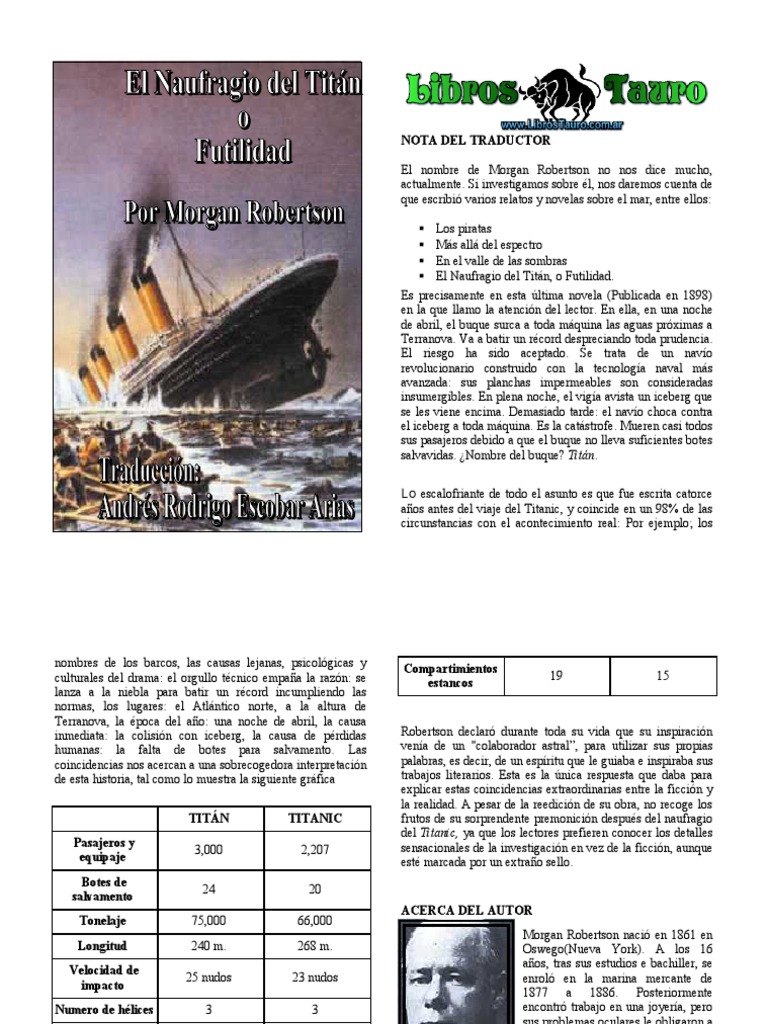 El Naufragio Del Titanic | PDF | Barcos | Rms Titanic