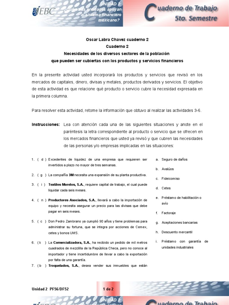 Oscar Labra 1 | PDF | Bancos | Efectivo