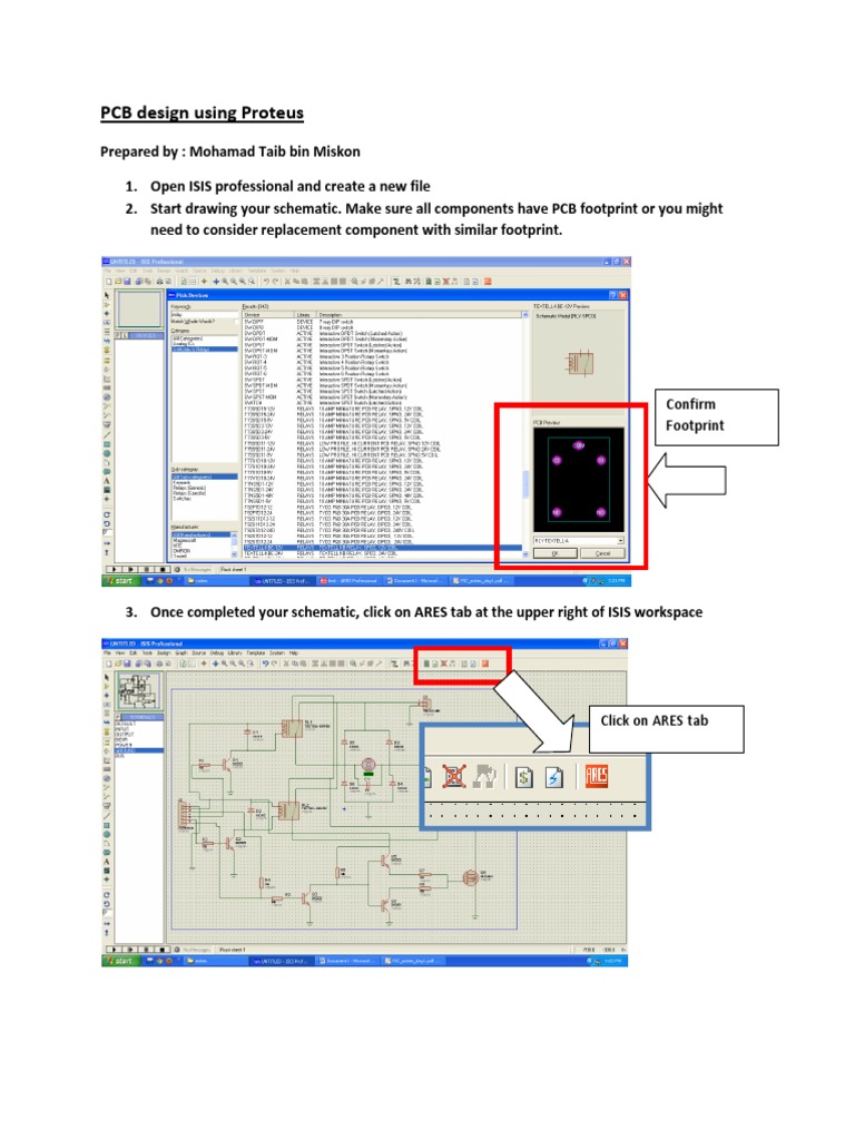 PCB Design Using Proteus | PDF | Printed Circuit Board | Computer Engineering