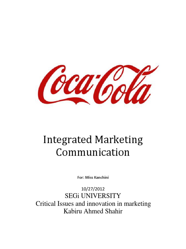 Coca-Cola Marketing Communication | PDF | Coca Cola | Target Audience