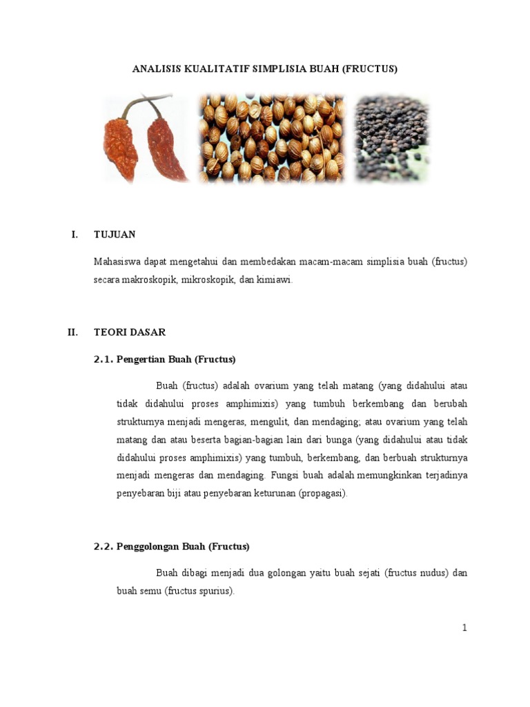 Simplisia Fructus | PDF