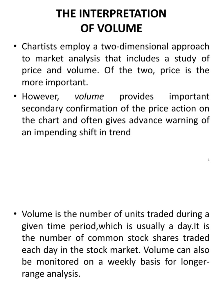 Importance of Volume in Stock Trading | PDF | Market Trend | Stock Market