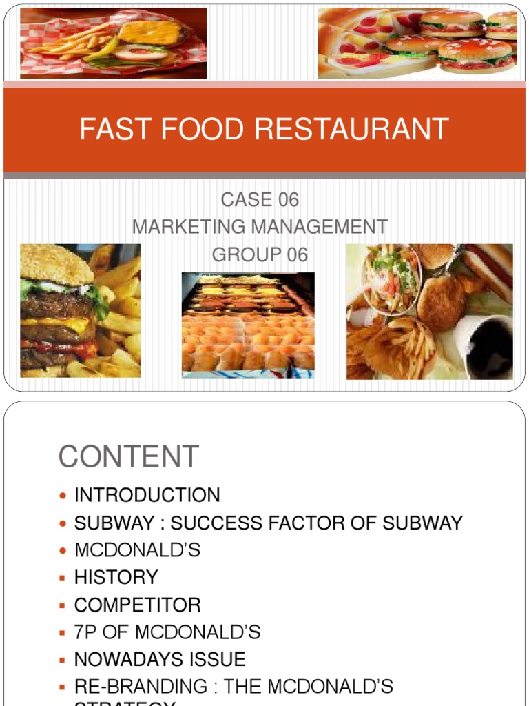Business Plan | Fast Food Restaurants | Mc Donald's