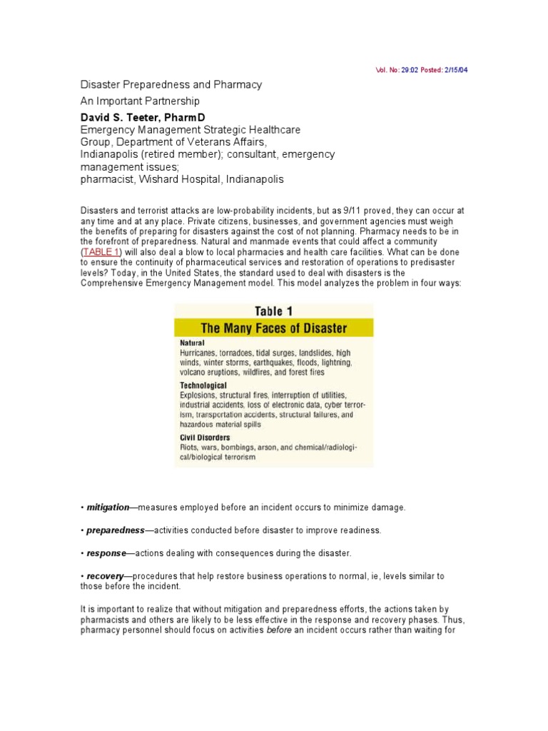 Disaster Preparedness | PDF | Emergency Management | Emergency