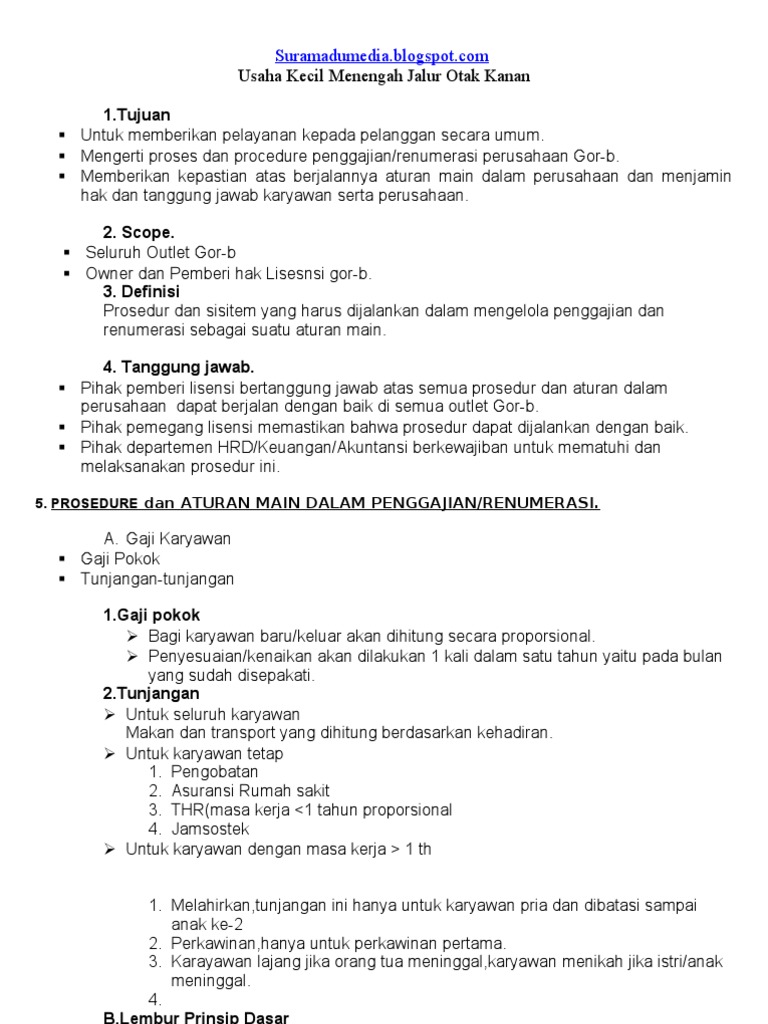 Contoh Sop Pembayaran Gaji | PDF