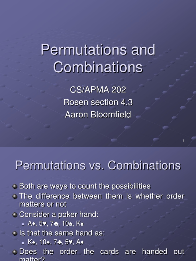 Combination Formula Proof Explained | PDF | Mathematical Proof | Poker