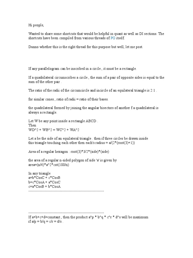 Maths Shortcuts | PDF | Fraction (Mathematics) | Multiplication
