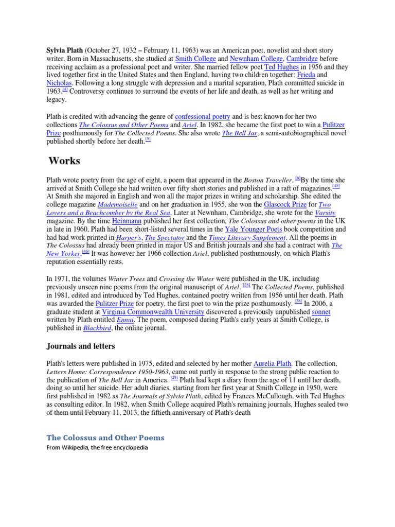 Sylvia Plath | PDF | Sylvia Plath | Poetry