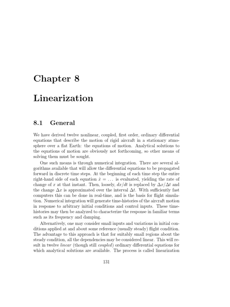 Linearization Ch08 Pdf Nonlinear System Matrix Mathematics