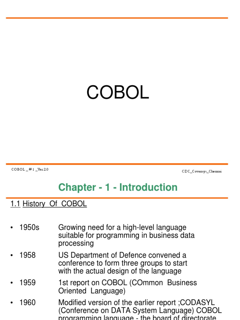 Cobol CDC | PDF | C (Programming Language) | Software