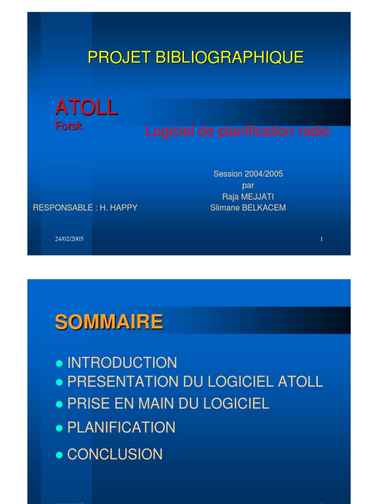 Intro Au Logiciel ATOLL | PDF | Émetteur | GSM