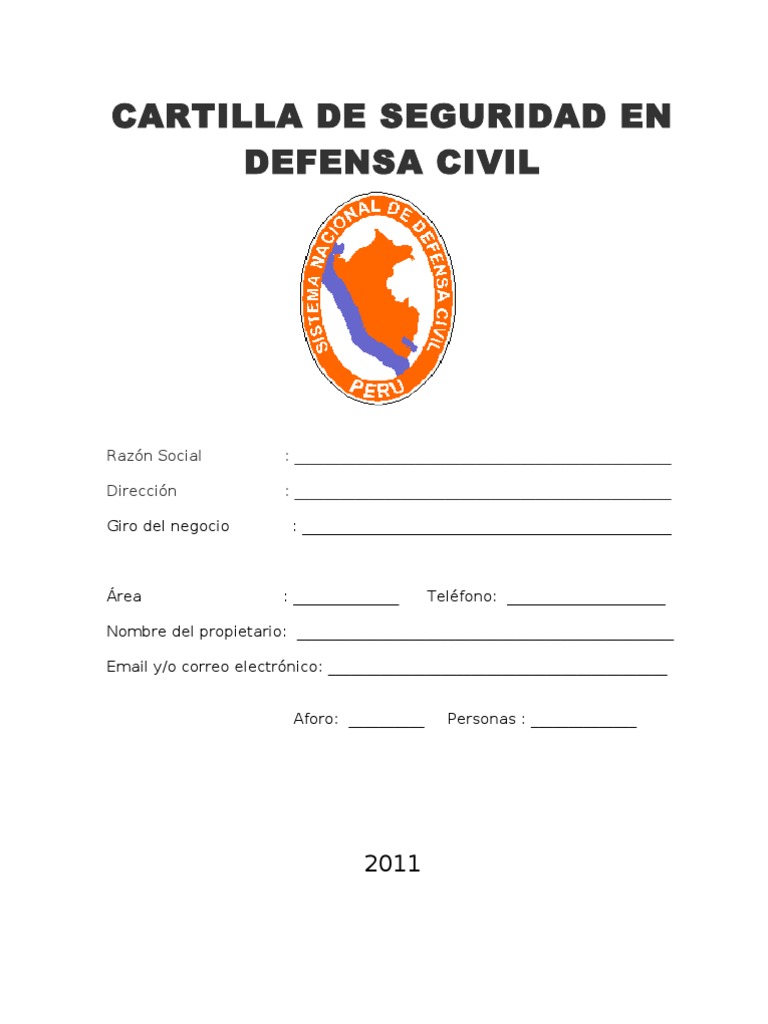 Modelo de Cartilla de Seguridad Nuevo 2011 | PDF | Reanimación ...