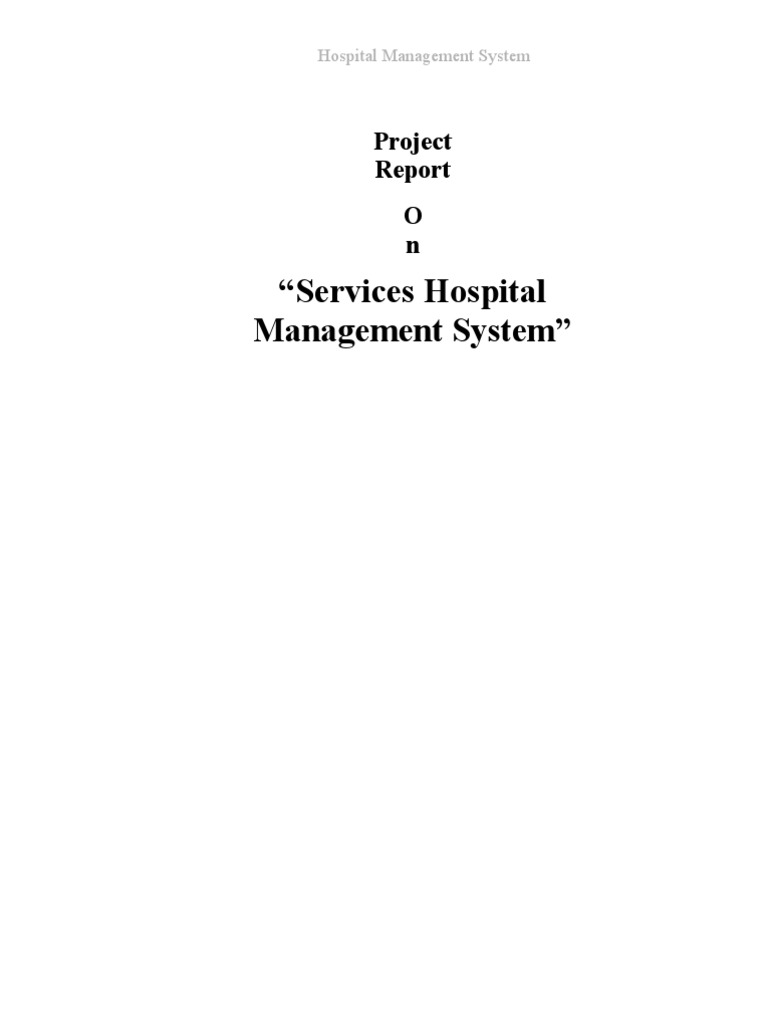 09.Project-Hospital Management System | PDF | Microsoft Access ...