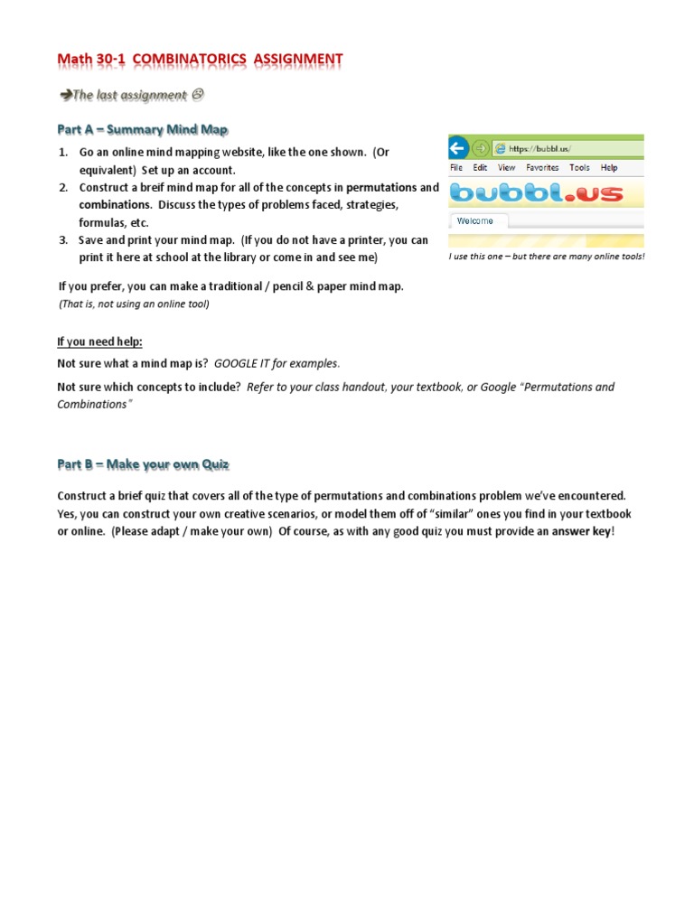 Perms and Combs Assignment | PDF