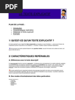 LE TEXTE EXPLICATIF COURS 4ème A | PDF