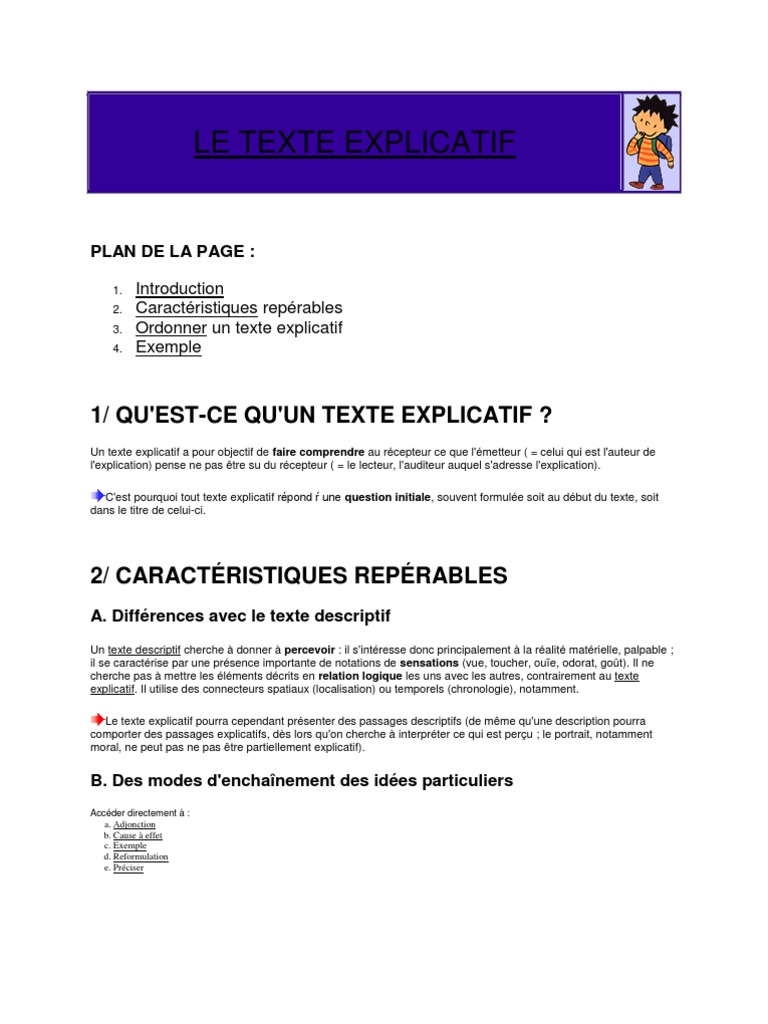 Le Texte Explicatif | PDF | la perception | Lecture (Processus)
