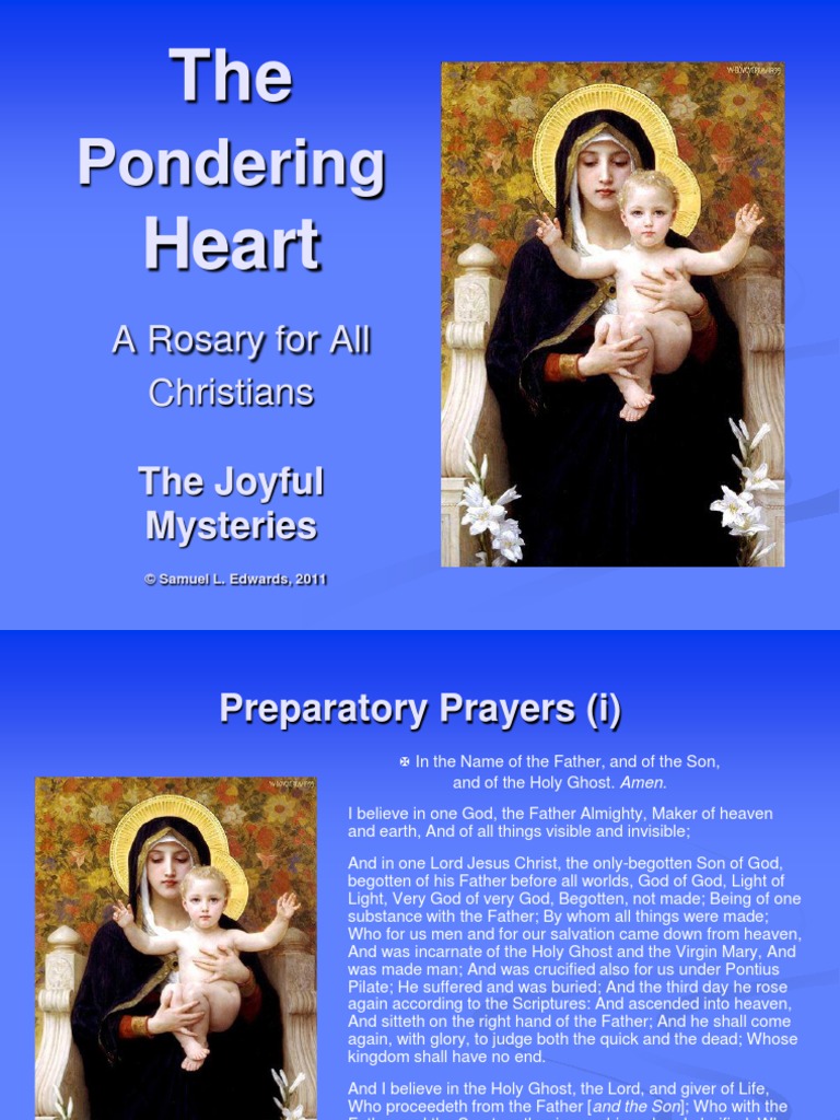 Joyful Mysteries PowerPoint | PDF | Rosary | Mary, Mother Of Jesus