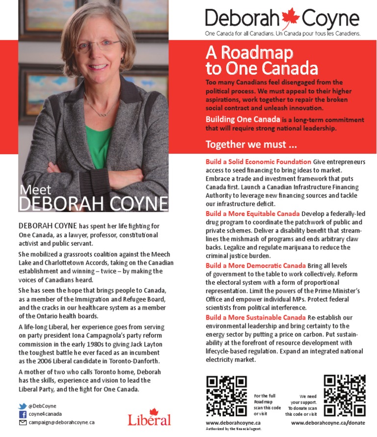 Deborah Coyne: A Roadmap To One Canada For All Canadians | PDF | Canada ...