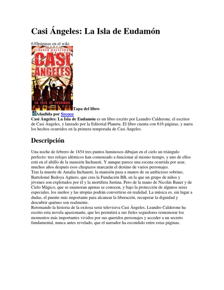 Casi Angeles La Isla Eudamon | PDF | Medios