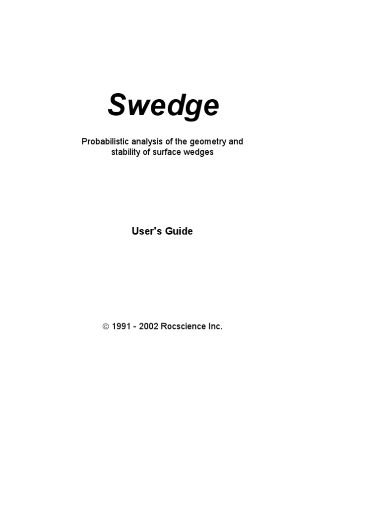 Swedge Manual | Download Free PDF | Normal Distribution | Probability ...