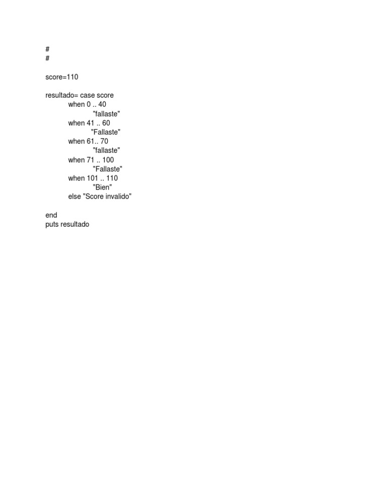 Score Evaluation Logic Script | PDF