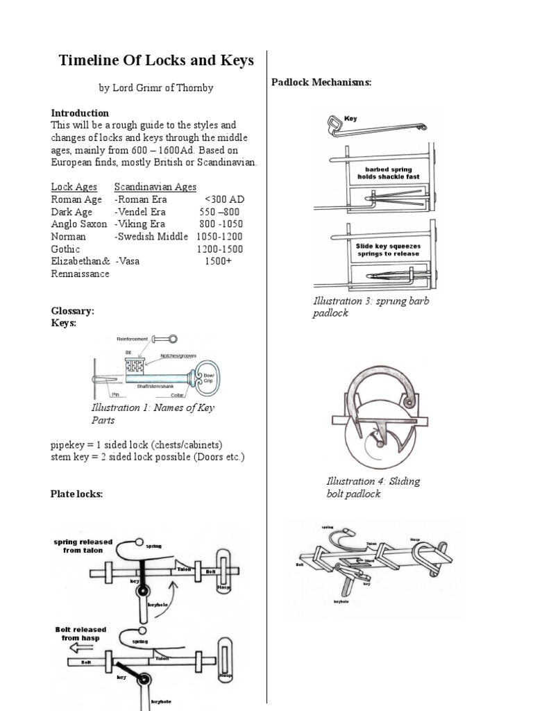 Timeline of Locks | PDF | Lock (Security Device) | Security Technology