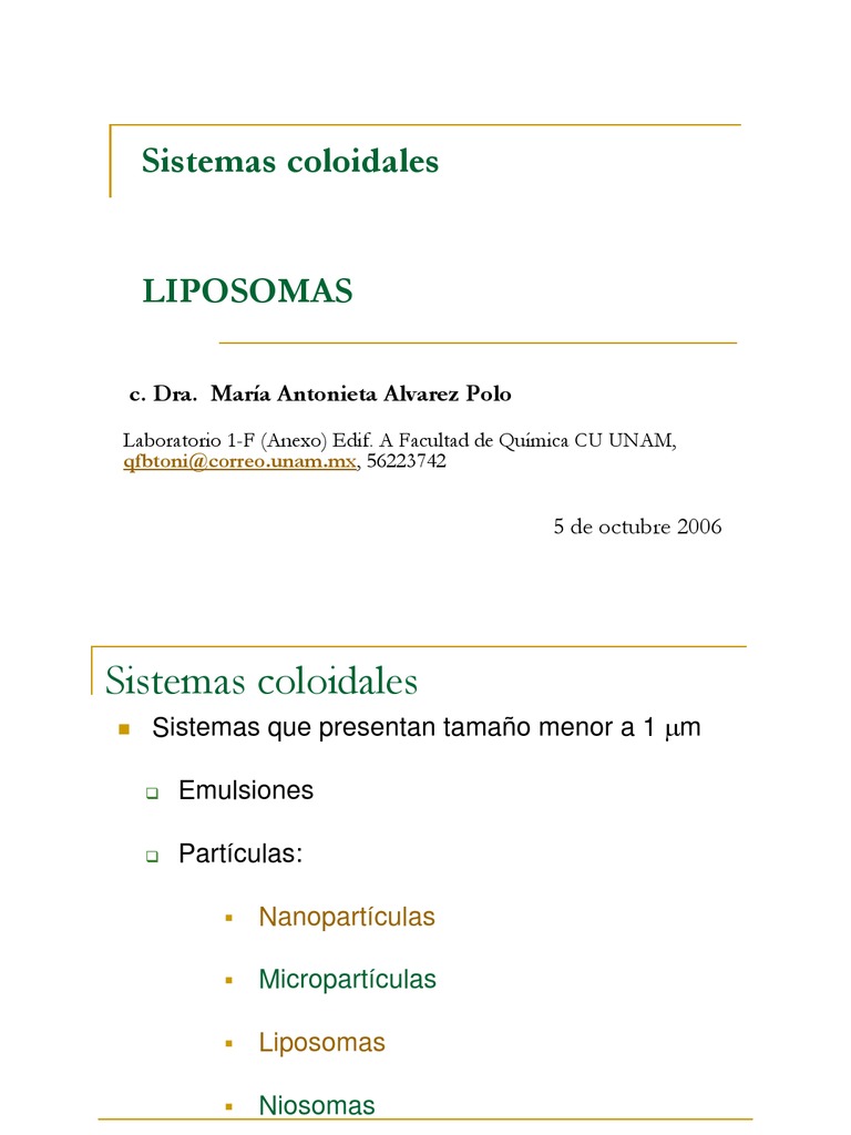 Liposomas | PDF | Liposoma | Bicapa lipídica
