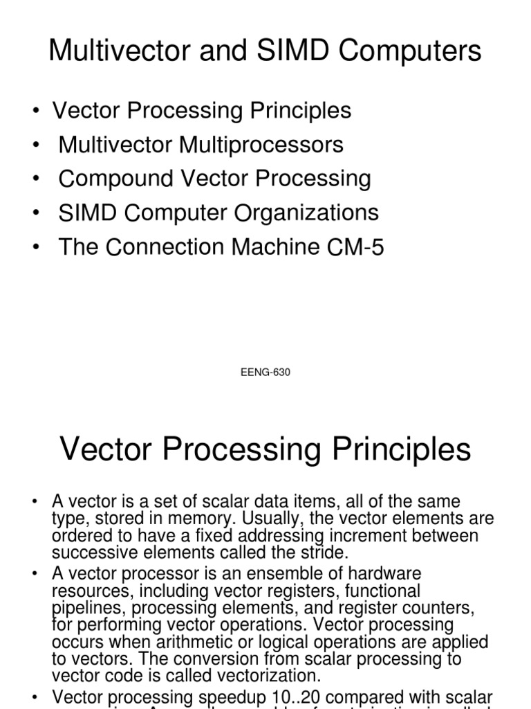 Multivector&SIMD Computers Ch8 | Instruction Set | Central Processing Unit