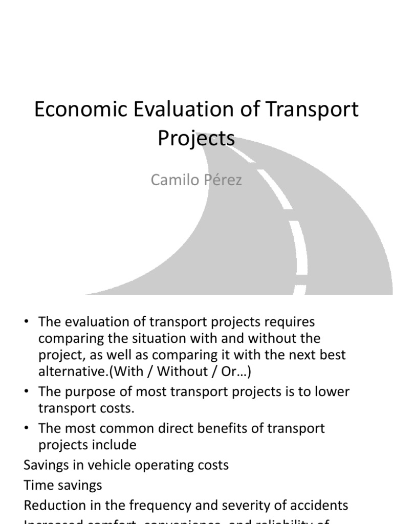 Economic Evaluation of Transport projects | Demand | Traffic Collision ...
