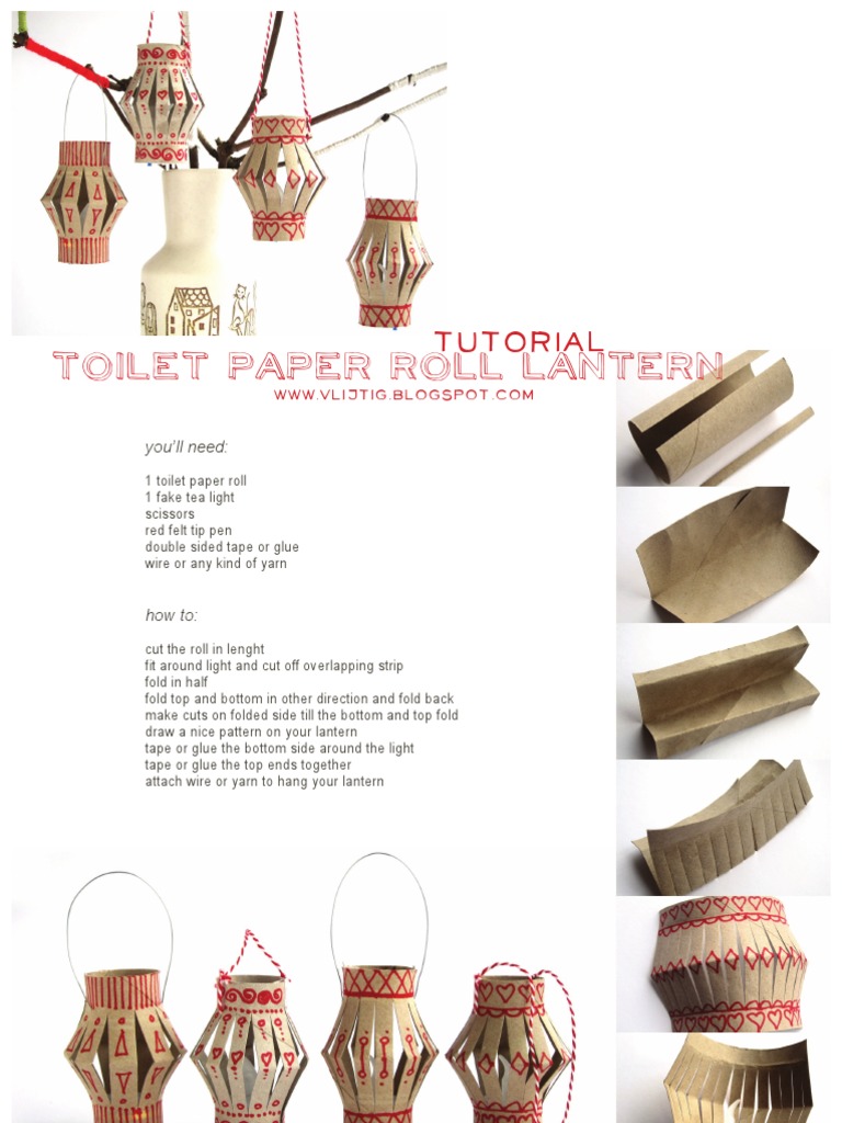 Tutorial Paper Roll Christmas Lantern | PDF
