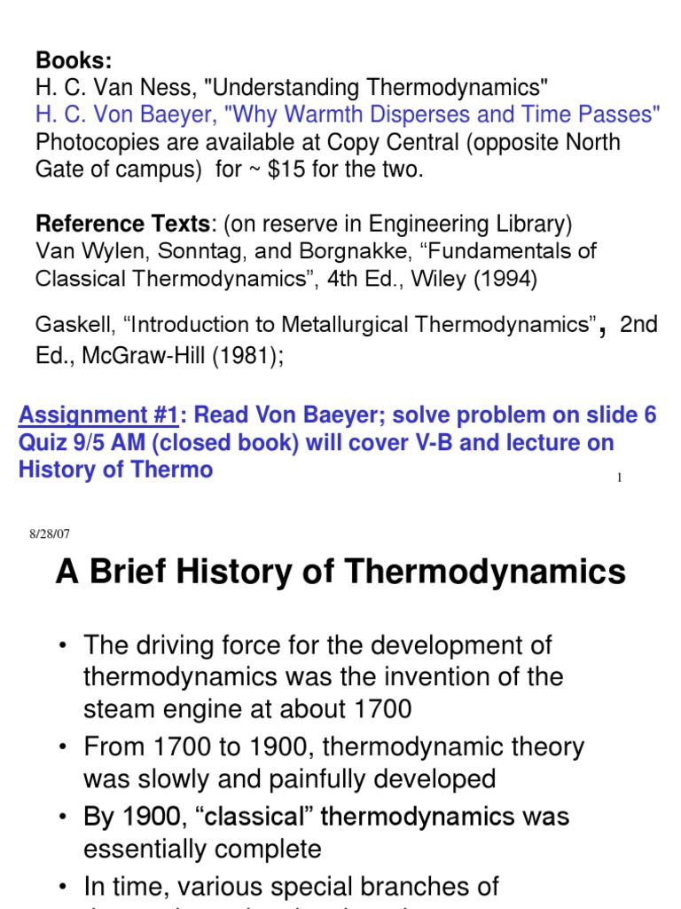 A Brief History of Thermodynamics | PDF | Entropy | Heat