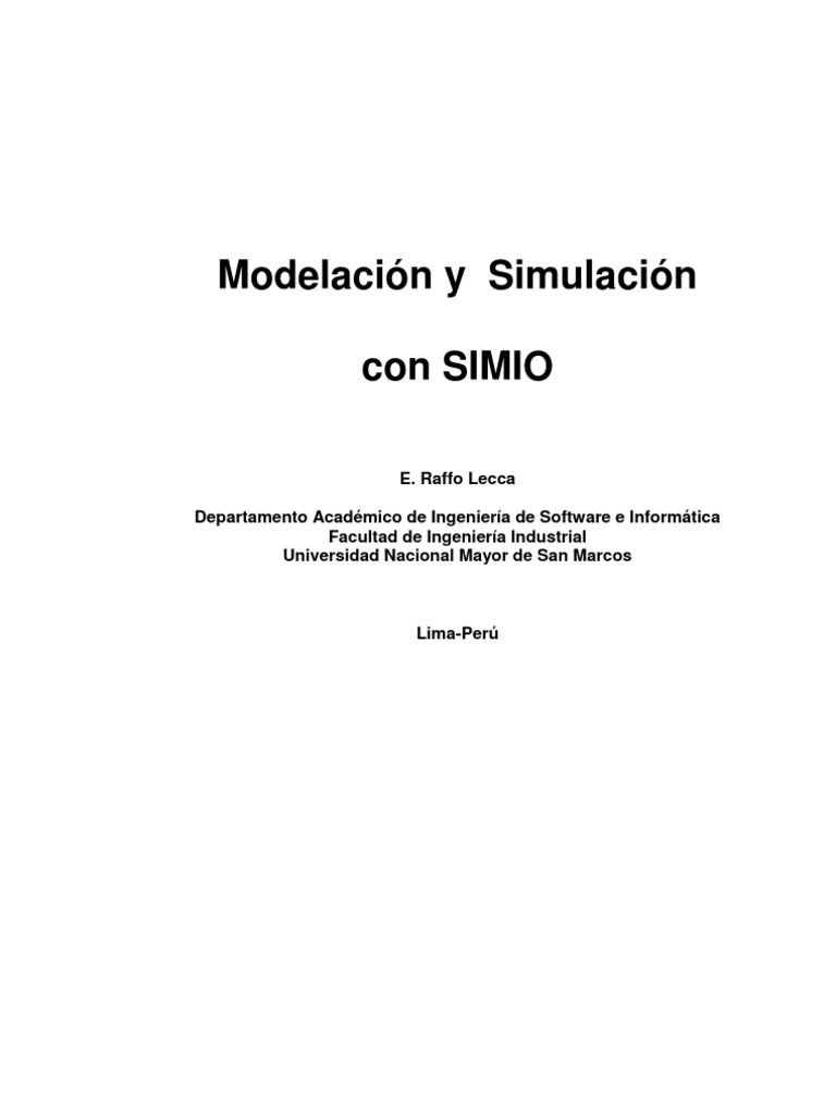 Modelación y Simulación con SIMIO | PDF | Simulación | Ingeniería de ...