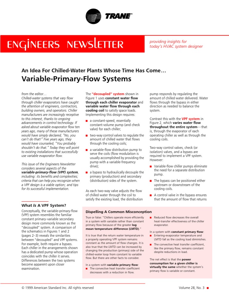 Variable Primary Flow Systems | PDF | Pump | Valve