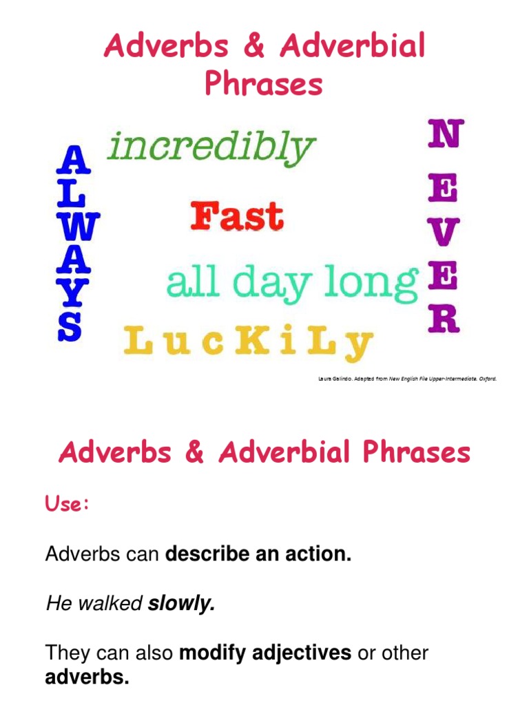 Adverbs Adverbial Phrases | PDF | Adverb | English Grammar